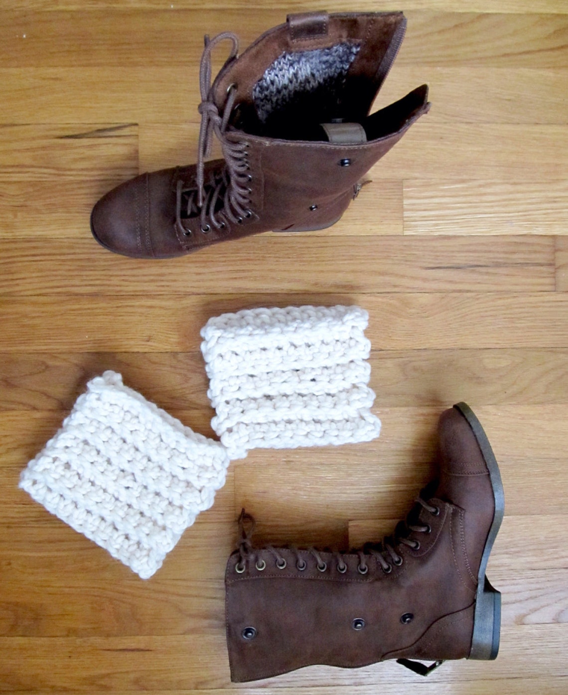 Crochet Boot Cuffs PATTERN, Chunky Boot Cuff Pattern, Crochet Ribbed ...