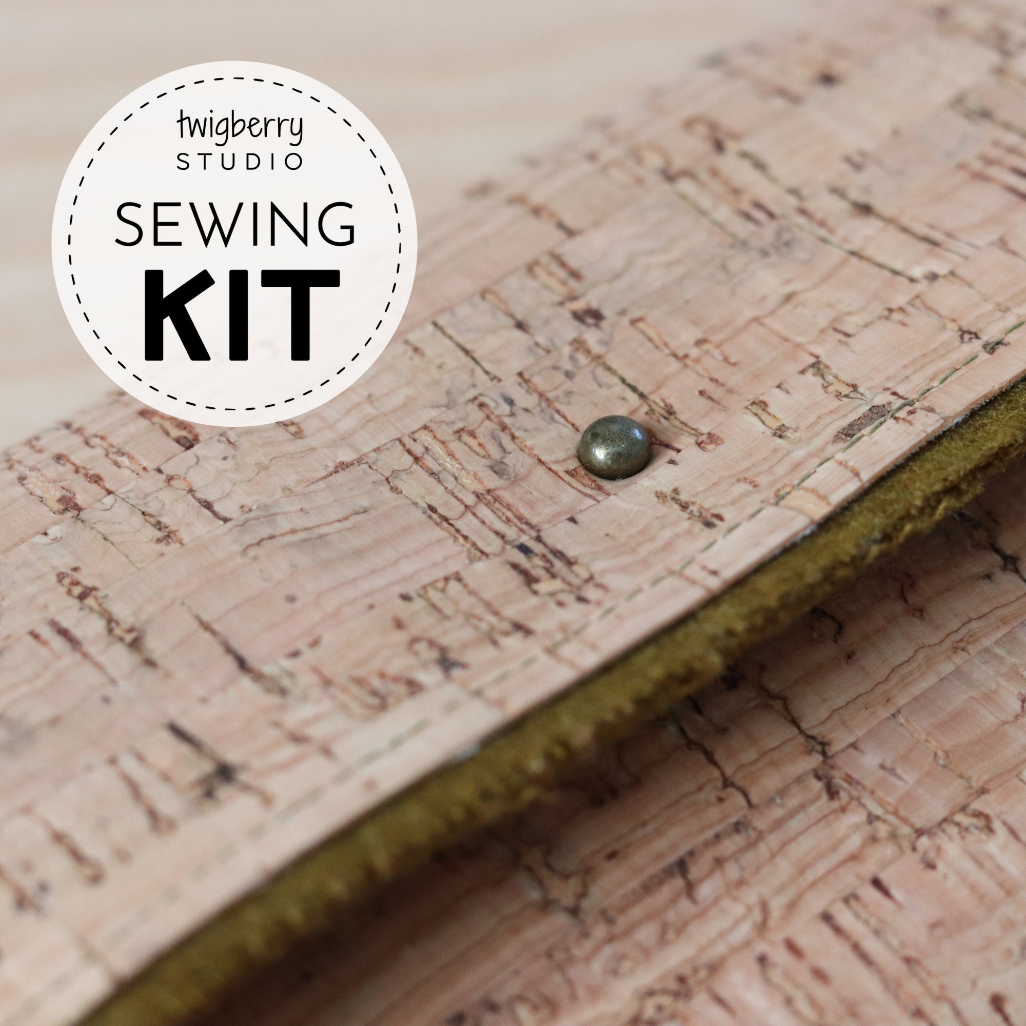 Cork Pouch SEWING KIT, Beginner Cork Wallet Sewing Kit, Modern Sewing ...