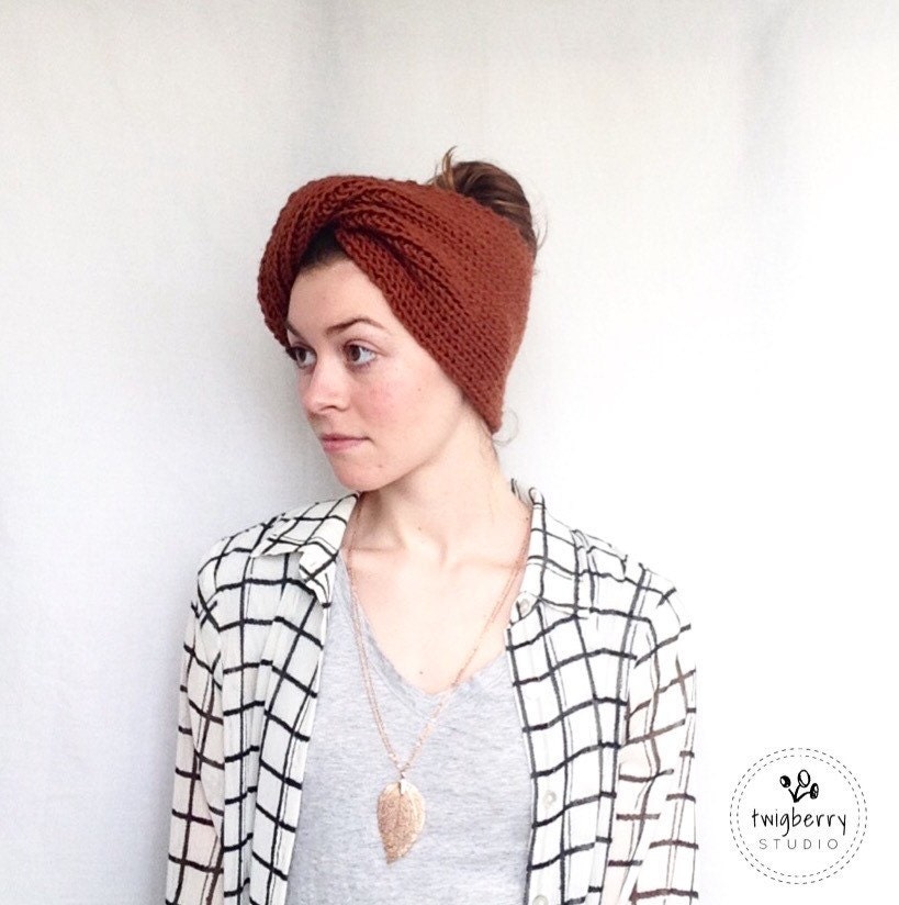 Turban KNITTING PATTERN Twisted Knit Headband Pattern Twisted - Etsy