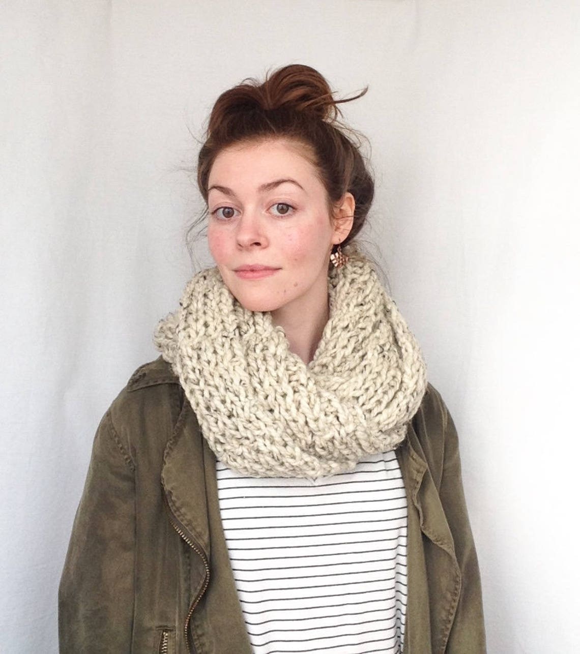 Knitting PATTERN Scarf Knit Infinity Scarf Pattern Knitted | Etsy