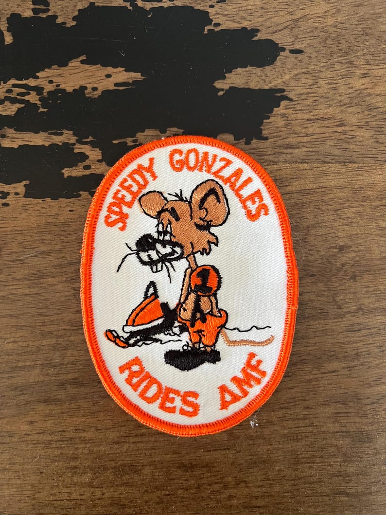 SPEEDY Gonzales Rides AMF Vintage 70s Snowmobile Sew on Patch - Etsy