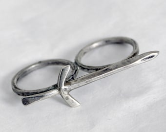 Double Finger Ring - Etsy