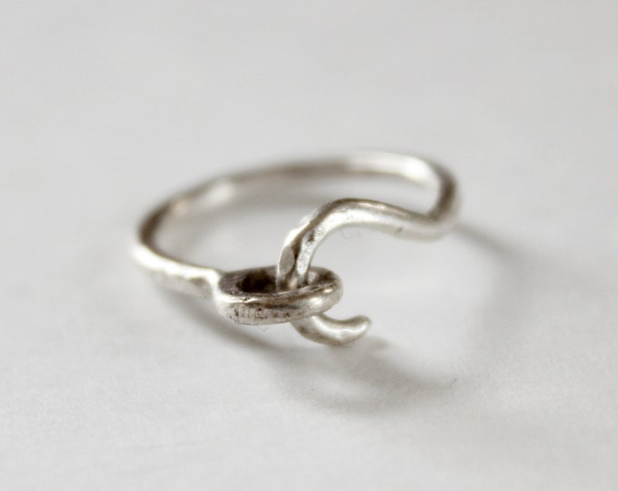 Silver Hook Ring - Etsy