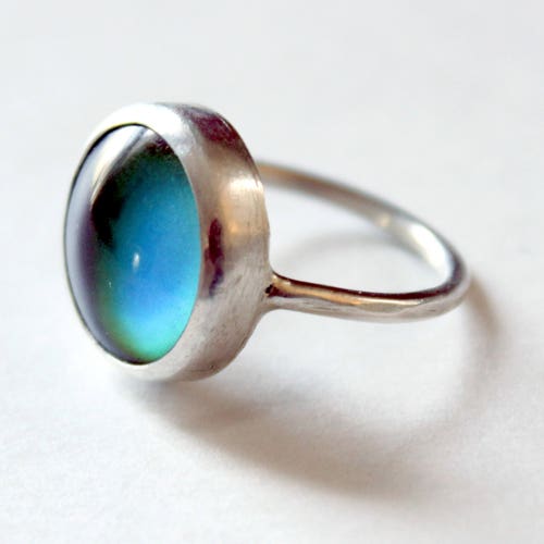Mood Ring in Sterling Silver Color Changing Ring - Etsy