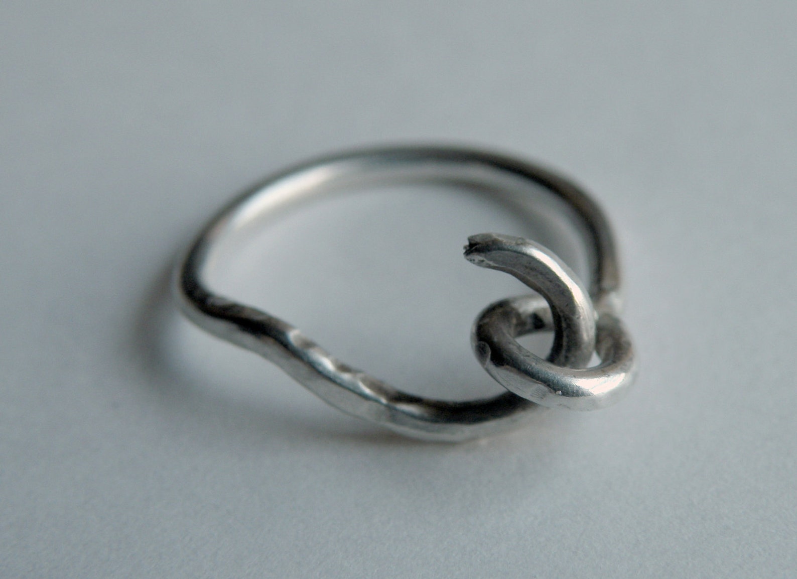 Silver Hook Ring - Etsy