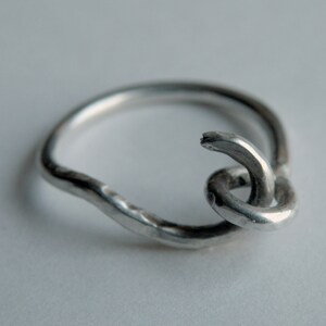 Silver Hook Ring - Etsy