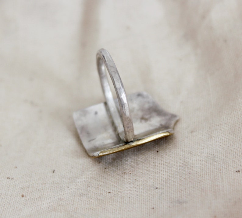 Silver Shield Ring Handmade in Sterling Silver - Etsy