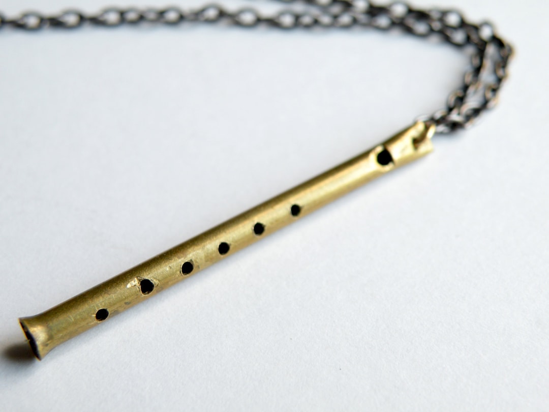 Pied Piper Flute Necklace, Handmade in Brass - Etsy
