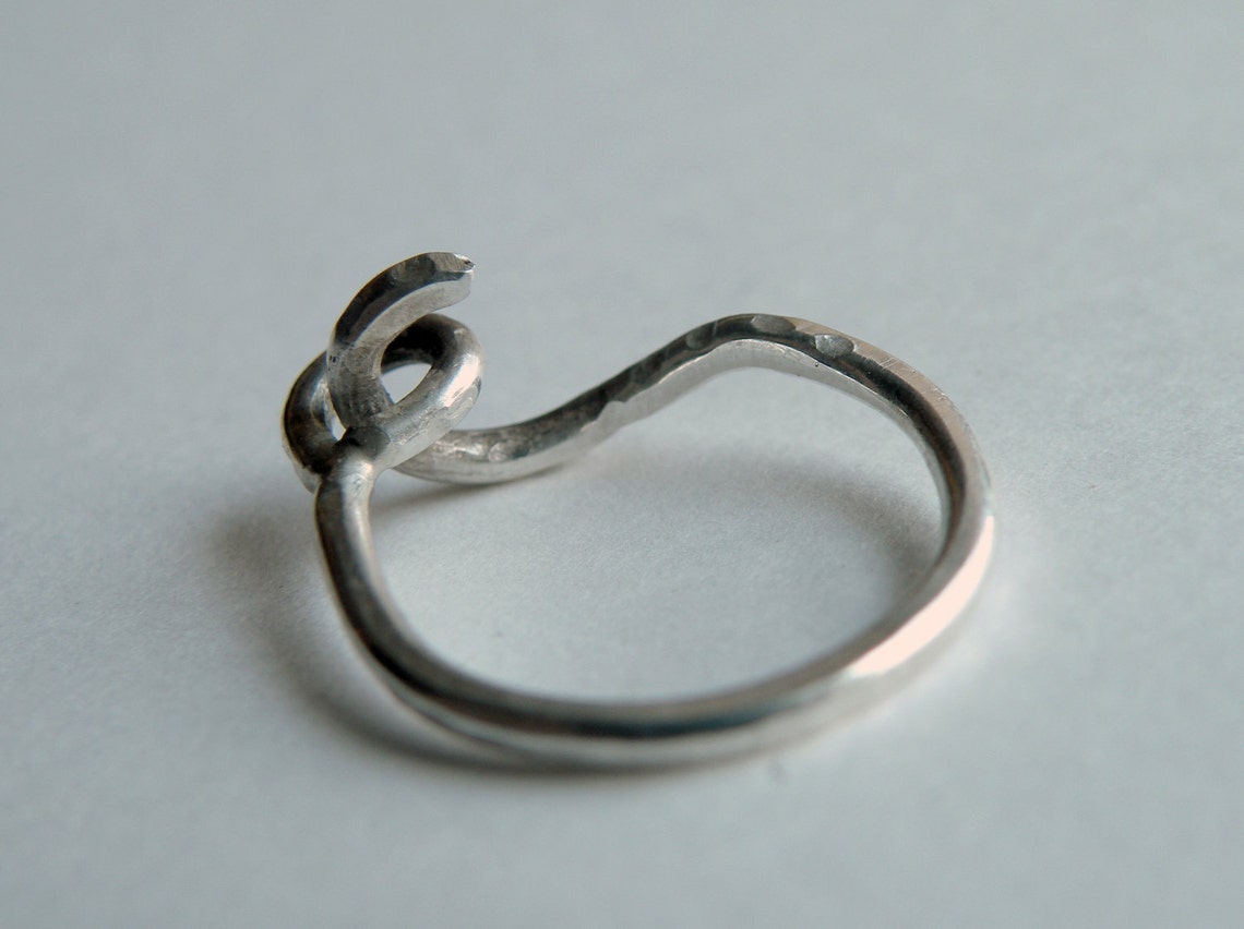 Silver Hook Ring | Etsy