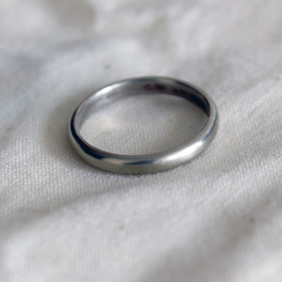 White Gold Ring Handmade in Solid 14K Gold - Etsy
