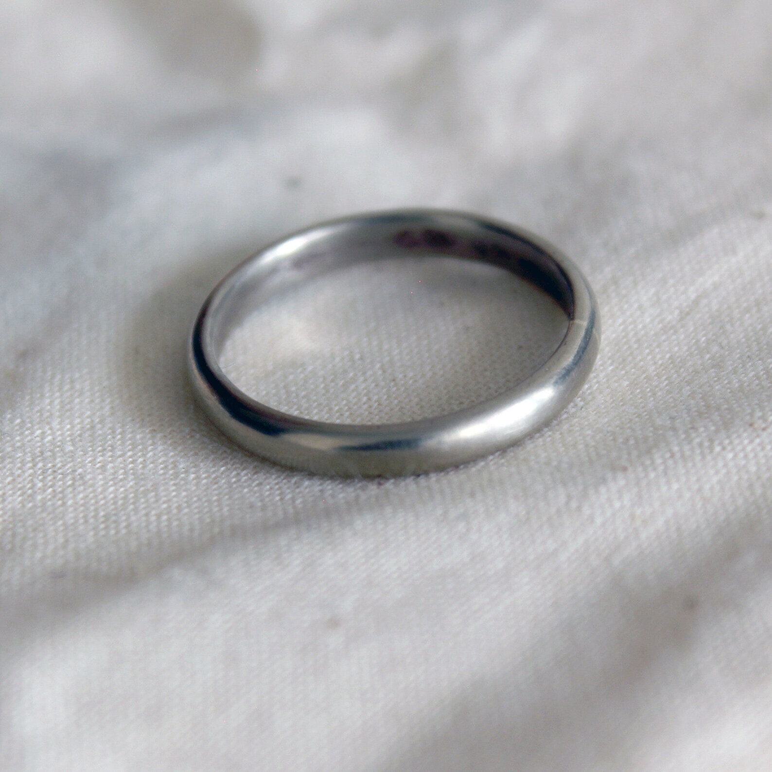 White Gold Ring Handmade in Solid 14K Gold - Etsy