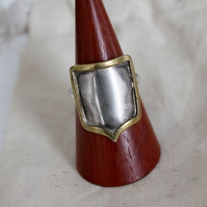Silver Shield Ring, Handmade in Sterling Silver - Etsy