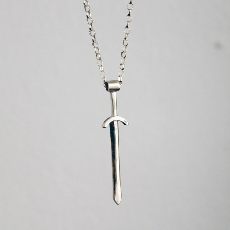 Silver Sword Necklace, Handmade in Solid Sterling - Etsy