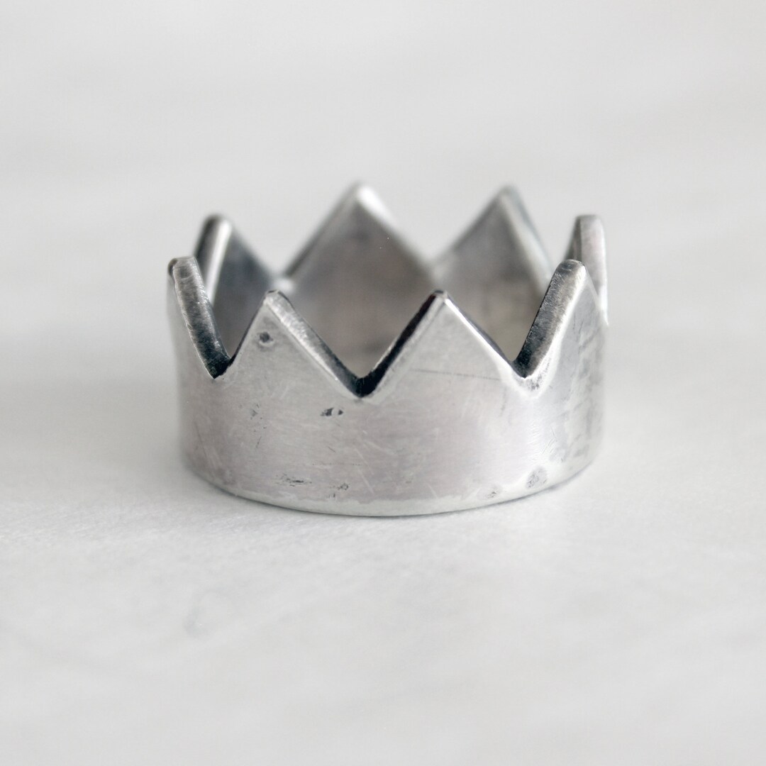 Silver Crown Ring - Etsy