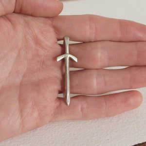 Sword Double Ring, Handcrafted Two Finger Ring in Sterling Silver - Etsy