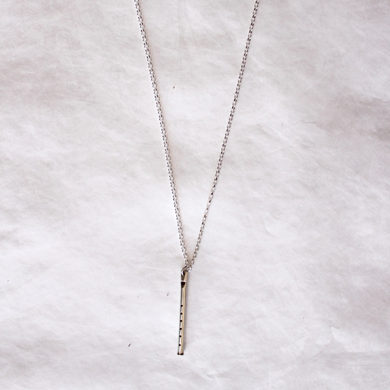 Pied Piper Flute Necklace Handmade in Sterling Silver | Etsy