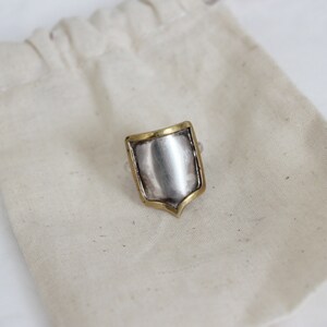 Silver Shield Ring, Handmade in Sterling Silver - Etsy