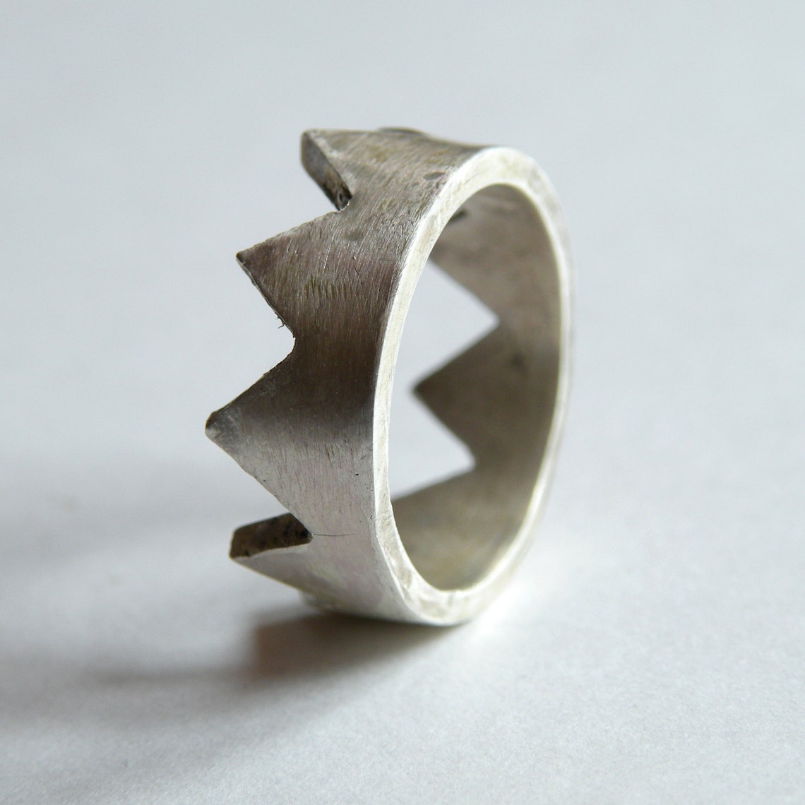 Silver Crown Ring Handcrafted in Sterling Silver | Etsy