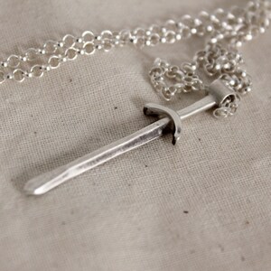 Silver Sword Necklace, Handmade in Solid Sterling - Etsy