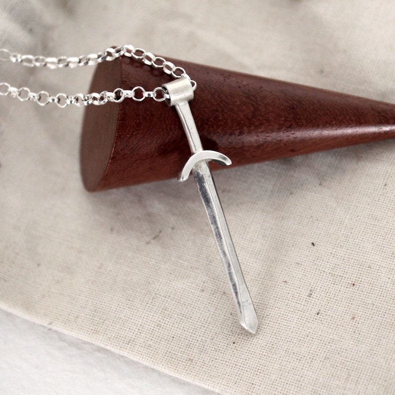 Silver Sword Necklace, Handmade in Solid Sterling - Etsy