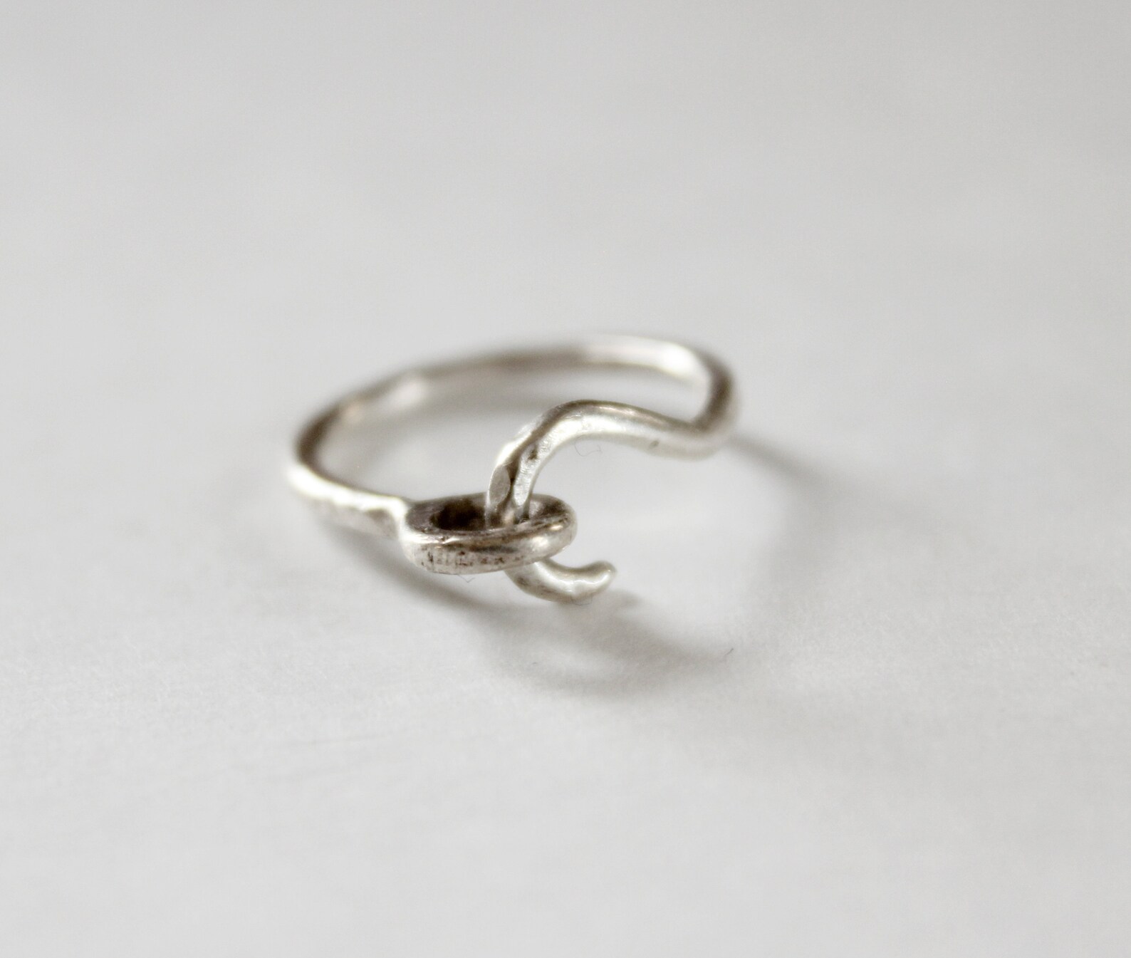 Silver Hook Ring - Etsy