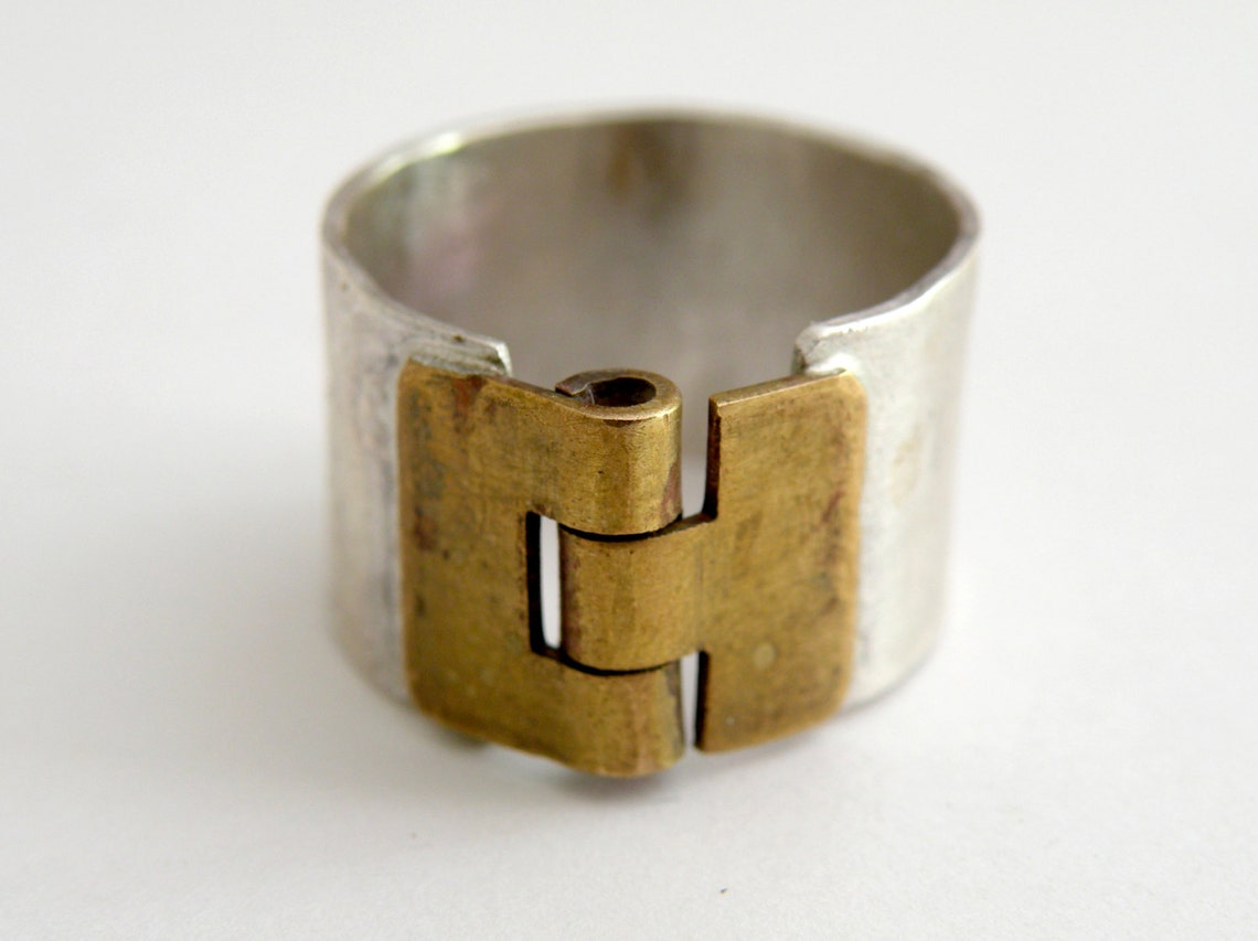 Silver Hinge Ring - Etsy
