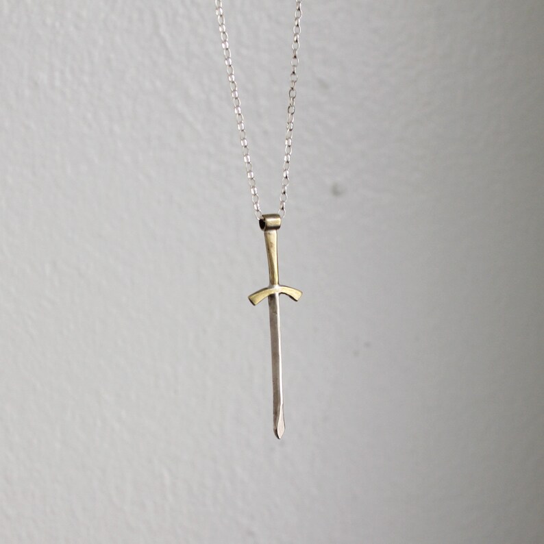 Silver Sword Necklace, Handmade in Solid Sterling - Etsy