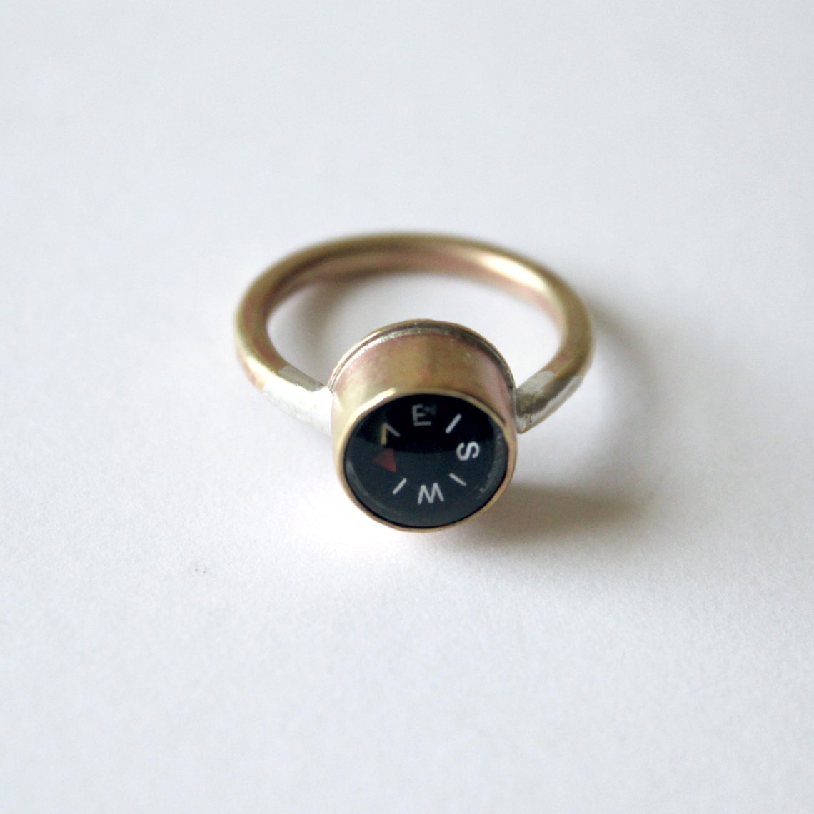 Personalized Compass Ring Handcrafted in Brass Working - Etsy