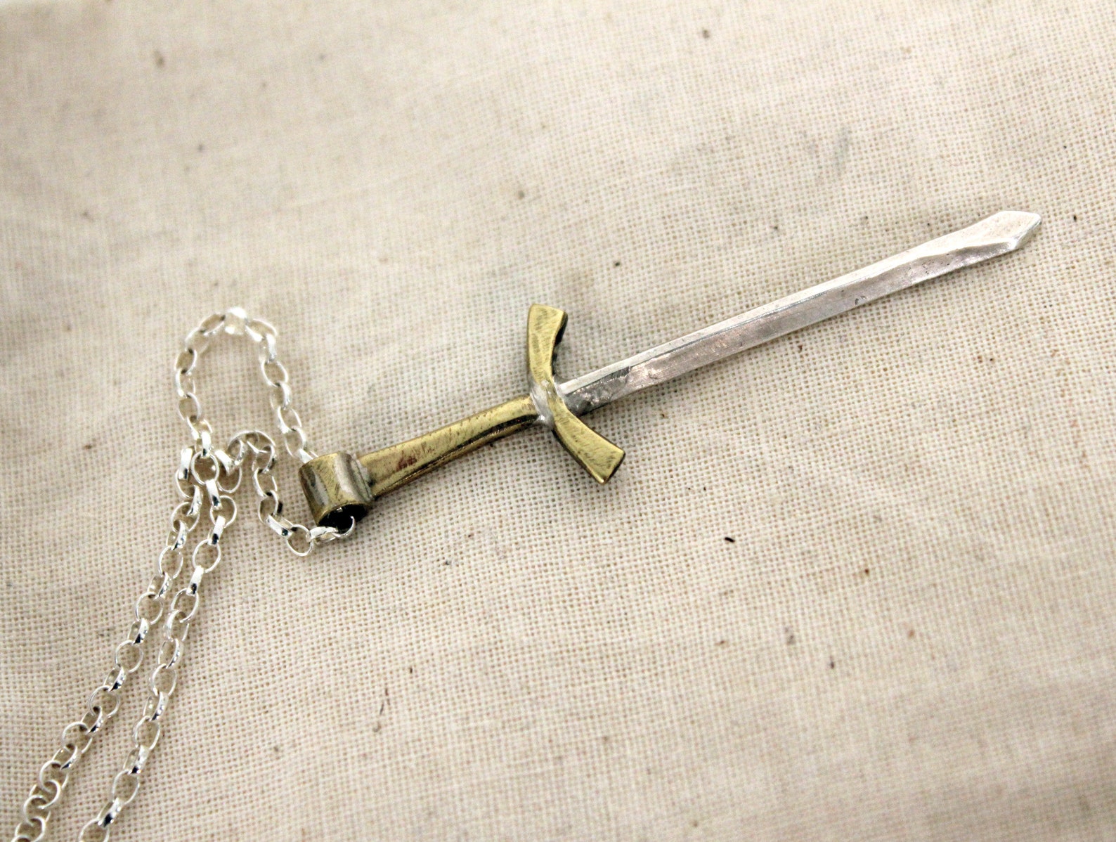 Silver Sword Necklace, Handmade in Solid Sterling - Etsy