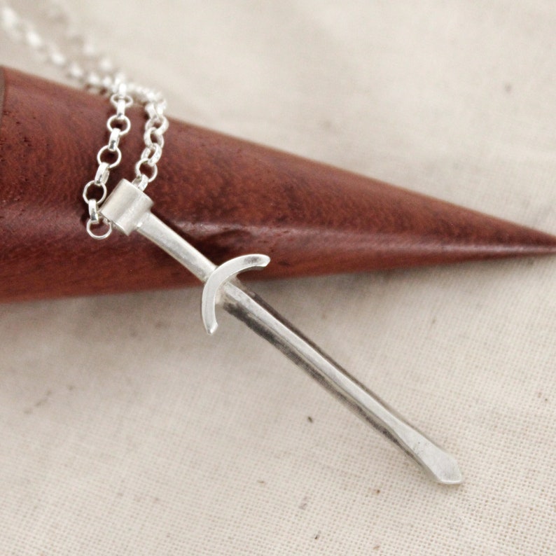 Silver Sword Necklace, Handmade in Solid Sterling - Etsy
