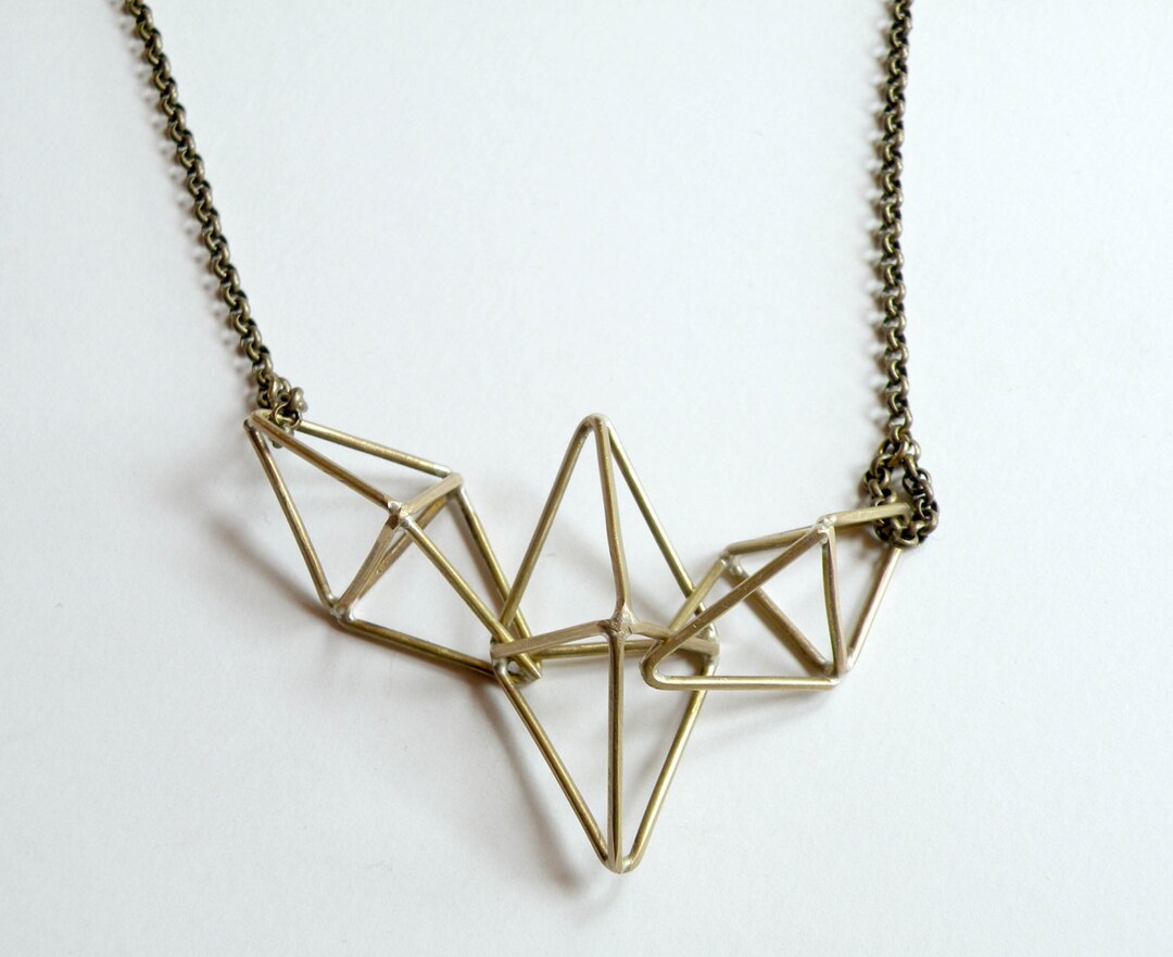 Triple Prism Necklace - Etsy
