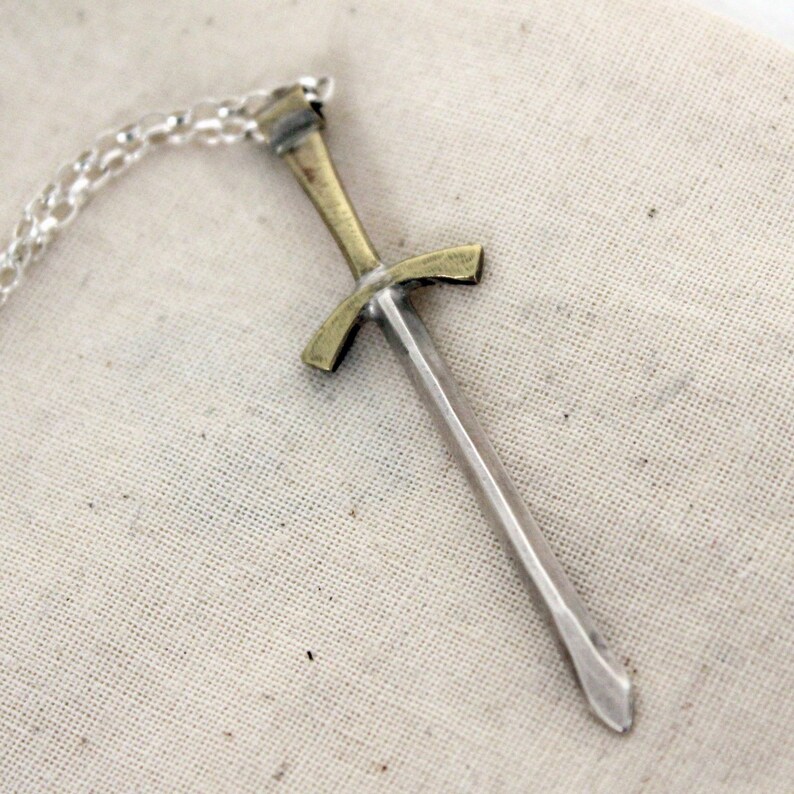 Silver Sword Necklace Handmade in Solid Sterling | Etsy