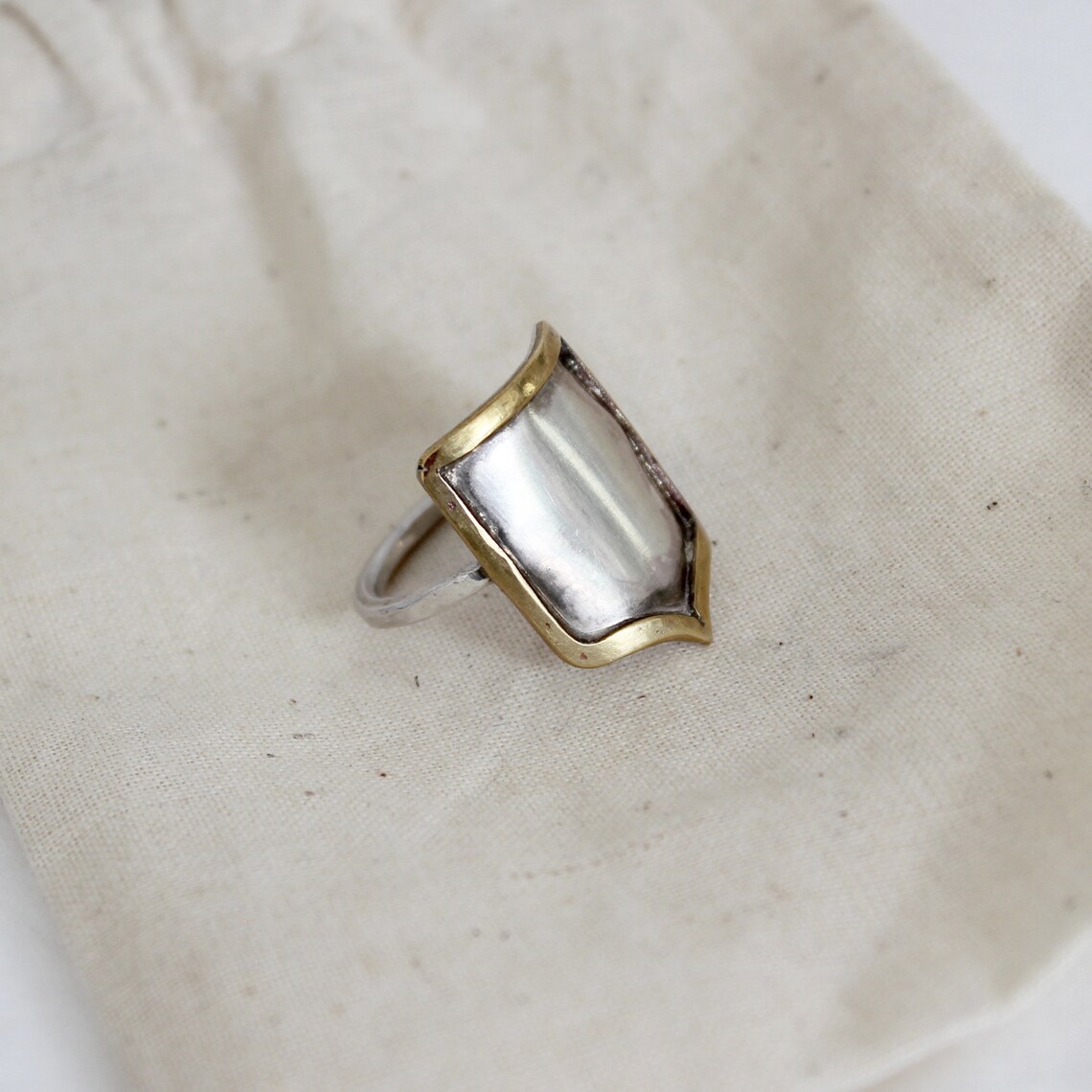 Silver Shield Ring Handmade in Sterling Silver - Etsy