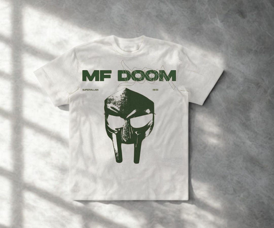 MF Doom Retro Unisex Tee, Madvillain Metal Face Shirt, Front and Back ...