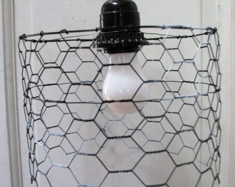 Chicken Wire Lamp | Etsy