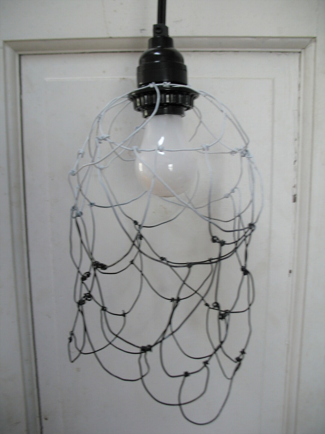 Scaly Lamp, Drippy Lamp, Textured Lamp, Loft Lamp, Farmhouse Lamp, Wire ...