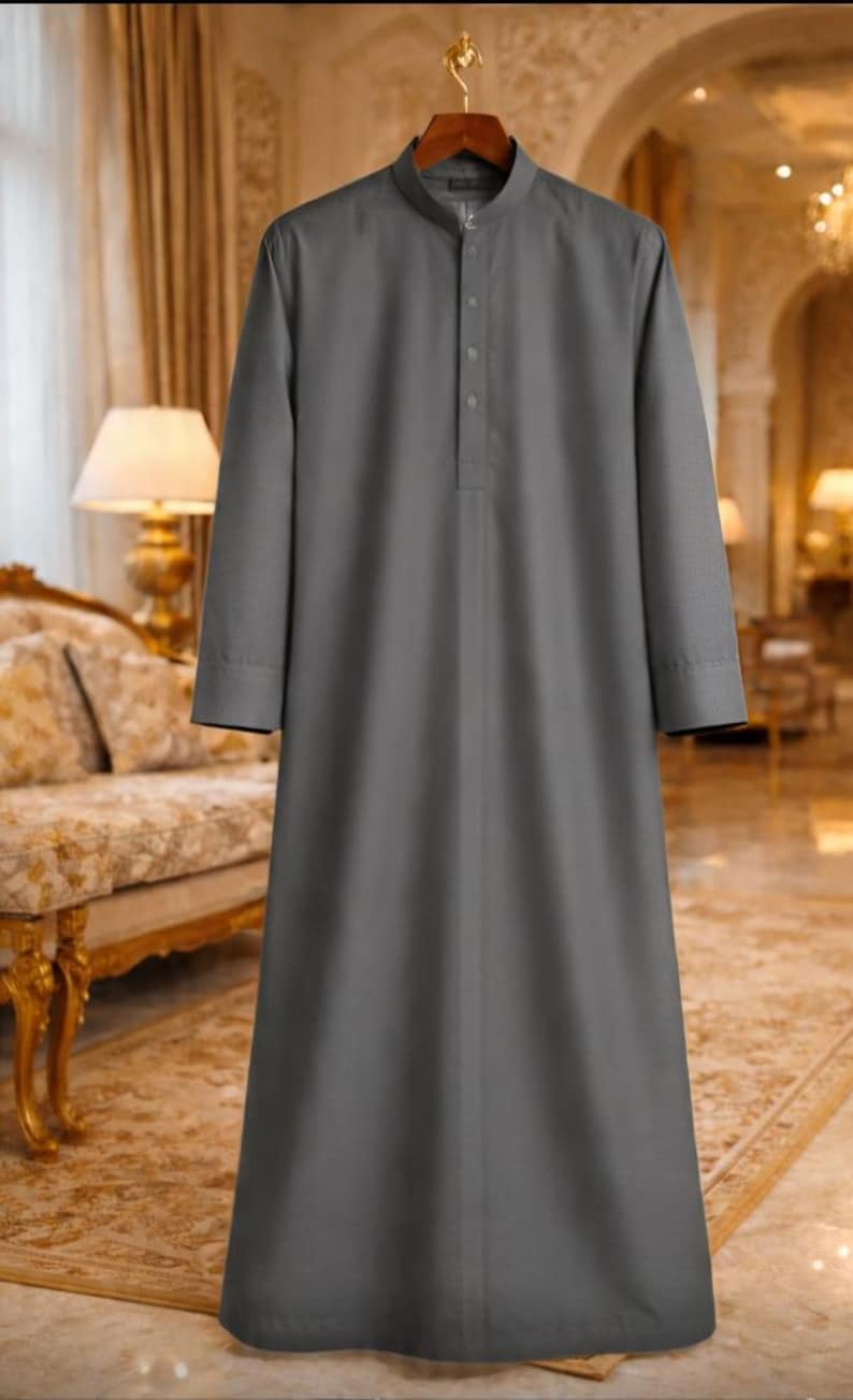 Handmade Men's Dubai Thobe, Islamic Jubbah Kaftan - Etsy