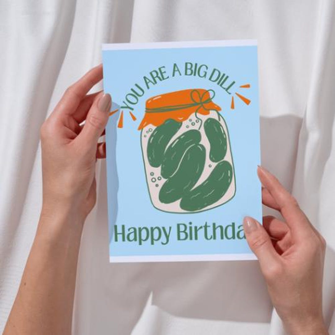 Pickel Birthday Card Download, Punny Pickle Digital Card, Pickle ...