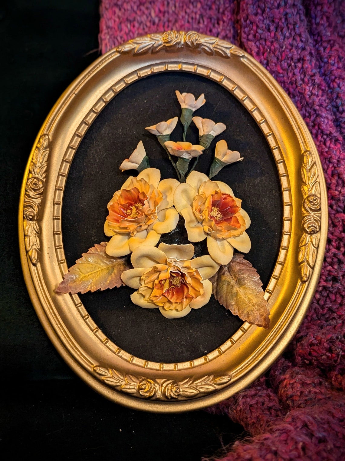 Vintage Capodimonte - 3D Framed Porcelain Flowers - Etsy