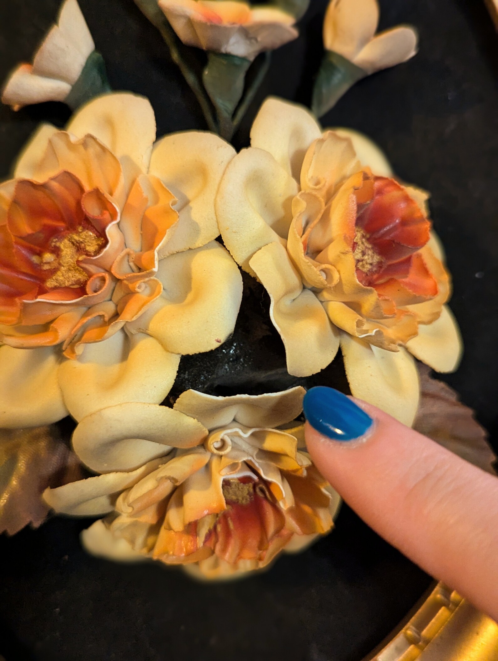 Vintage Capodimonte - 3D Framed Porcelain Flowers - Etsy