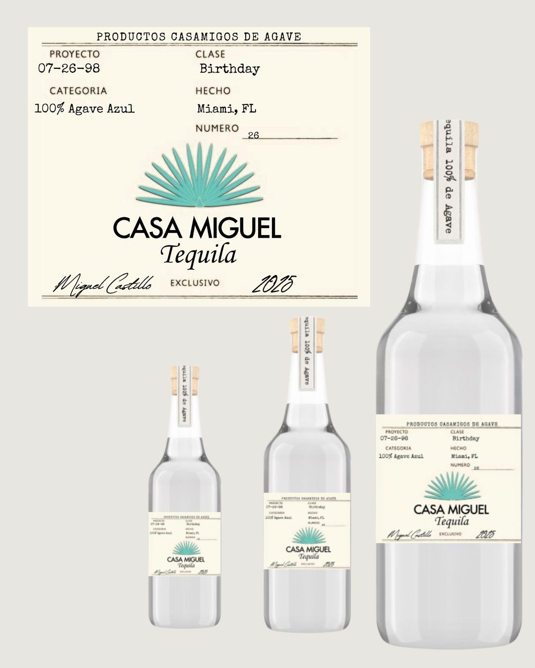 Personalized Tequila Label for Birthday Celebration | Printable ...