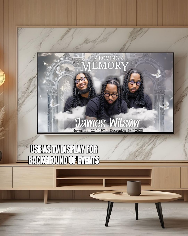 Silver Memorial Backdrop Template - in Loving Memory Banner Celebration ...