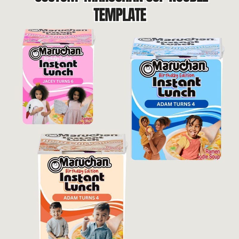 Custom Ramen Packs - Etsy