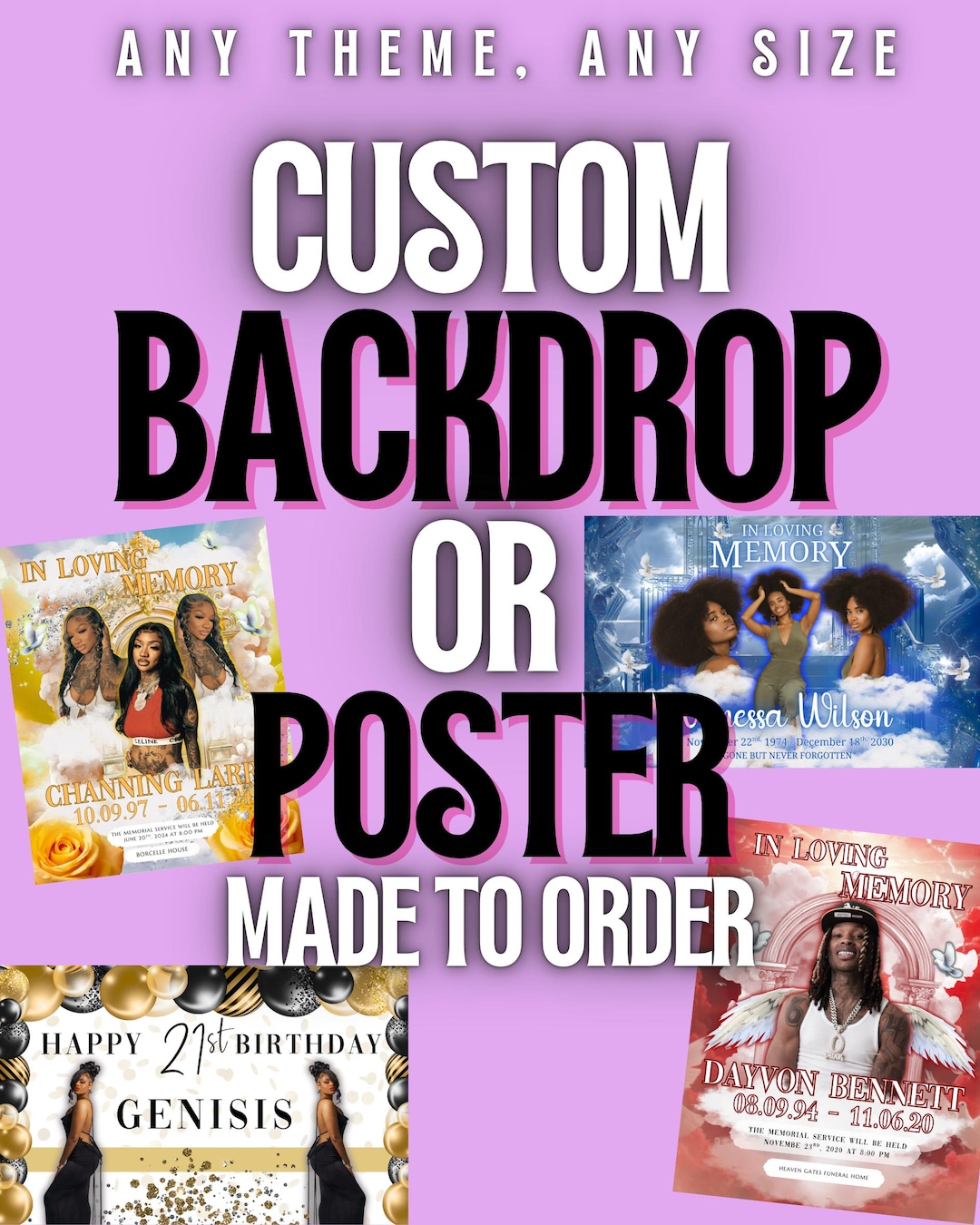 Custom Backdrop Design: Any Theme, Size Digital - Etsy
