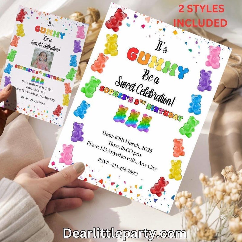 Gummy Birthday Invitation - Etsy