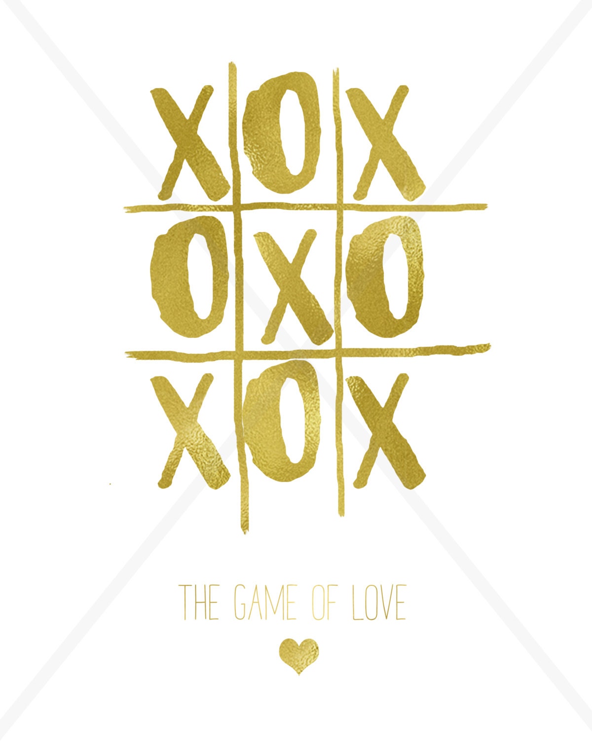 XOXO Game of Love Printable Typography Art Poster Typography - Etsy