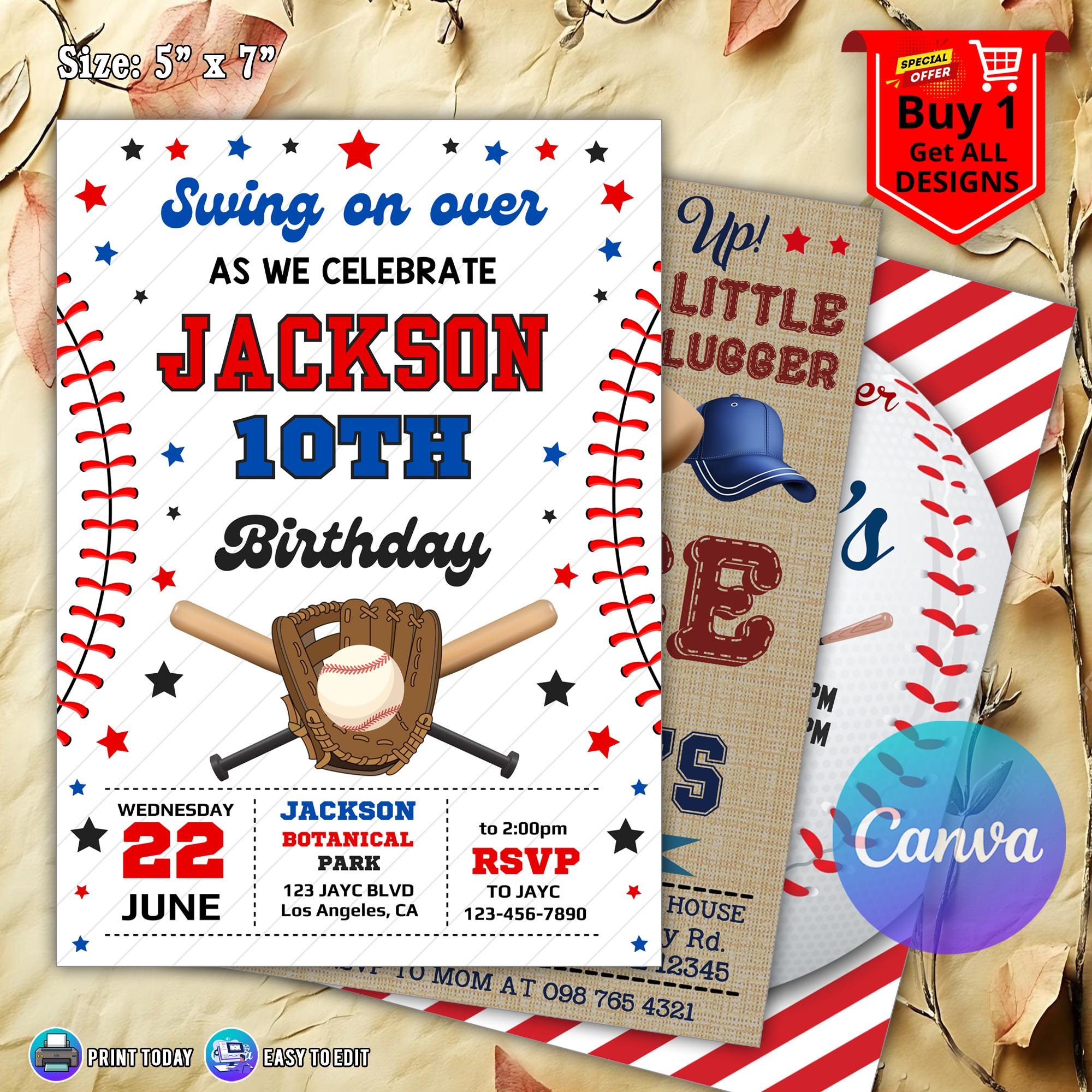 Baseball Birthday Invitation, Baseball Game Ticket Invite, Instant ...