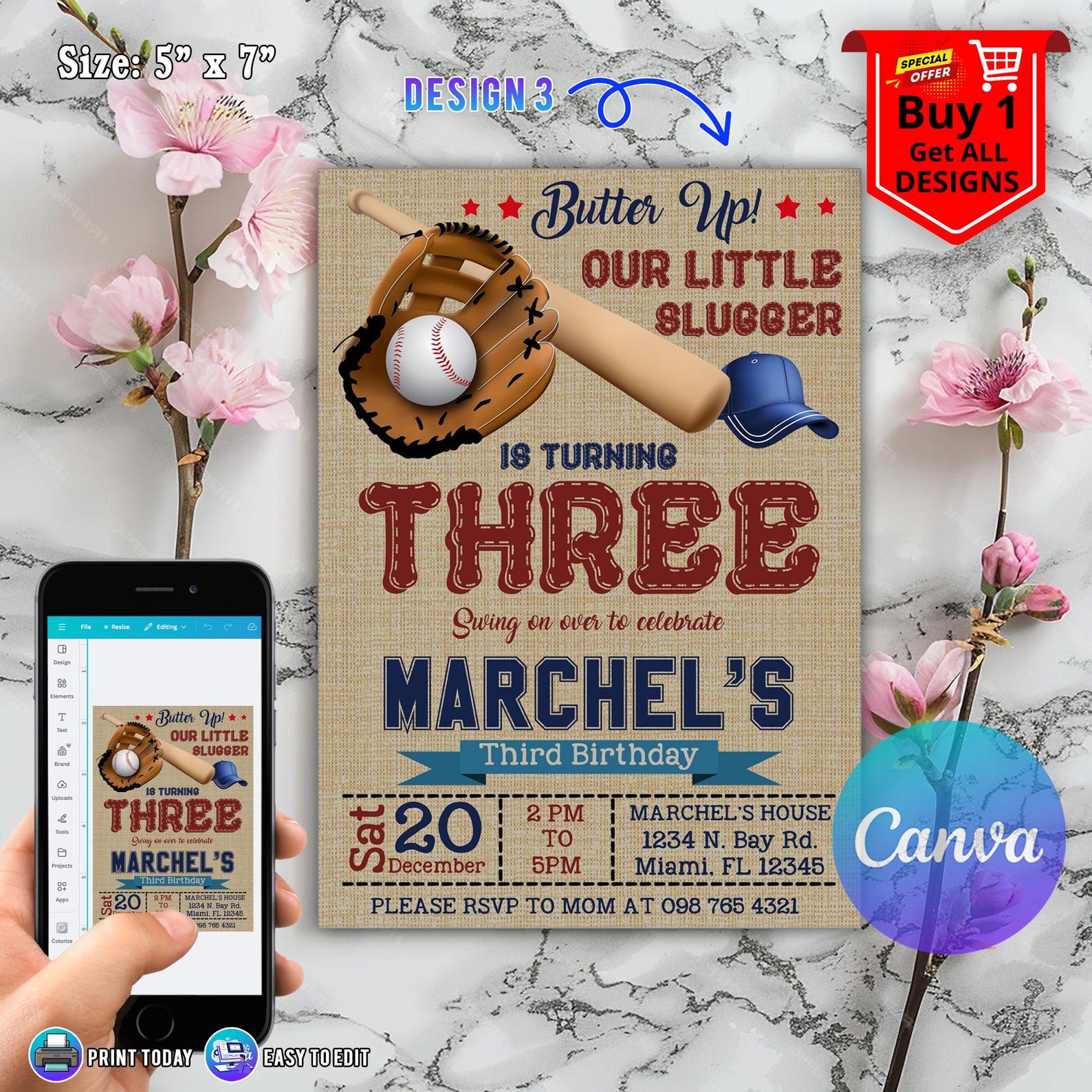 Baseball Birthday Invitation, Baseball Game Ticket Invite, Instant ...