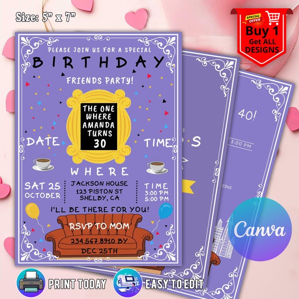 Buy Friends Card Wedding Invitation Online In India - Etsy India