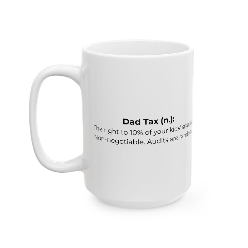 Dad Tax Definition Mug, Funny Father's Day Gift, Dad Joke Coffee Cup ...